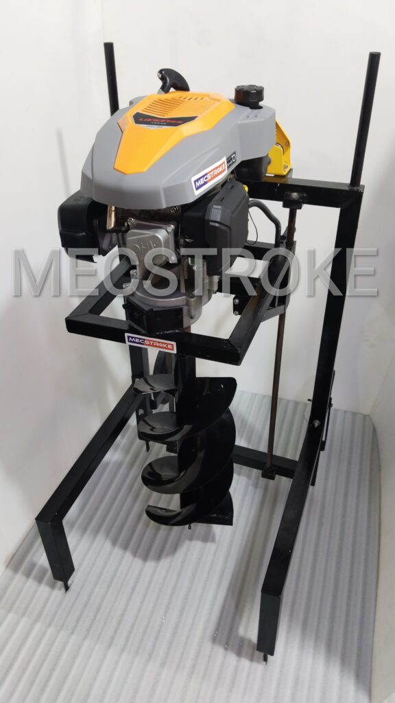 MECSTROKE Brand 224cc/7.5hp 4 Stroke Heavy Duty Petrol Operated Earth ...